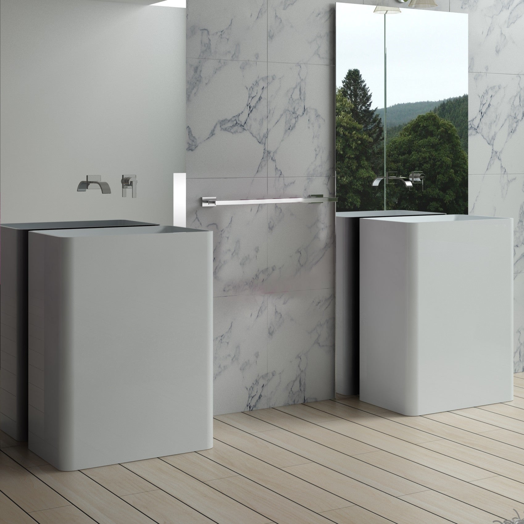 Freestanding Pedestal Sinks – ADM Bathroom